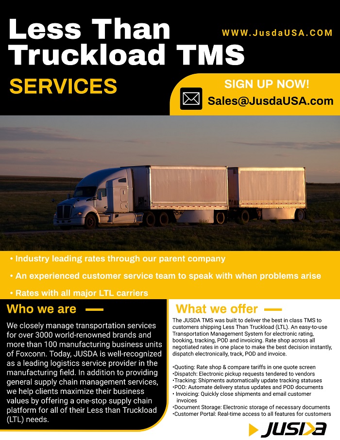 Jusda: logistics solutions provider with a vast network spanning the globe.