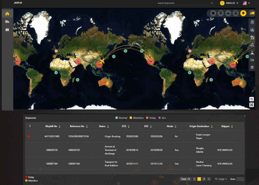 Jusda: logistics solutions provider with a vast network spanning the globe.